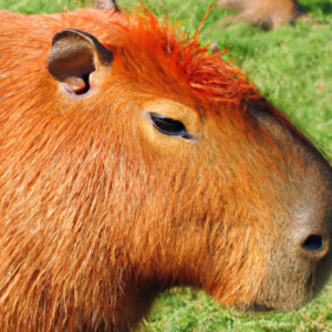 The Capybara with an Orange on its Head - Baby Capybara