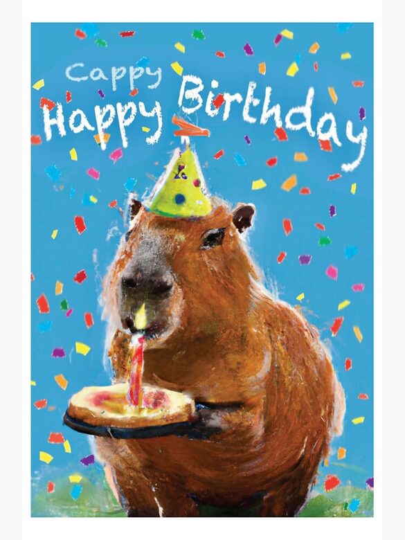 The Cutest Happy Birthday Capybara Gif Ever - Baby Capybara