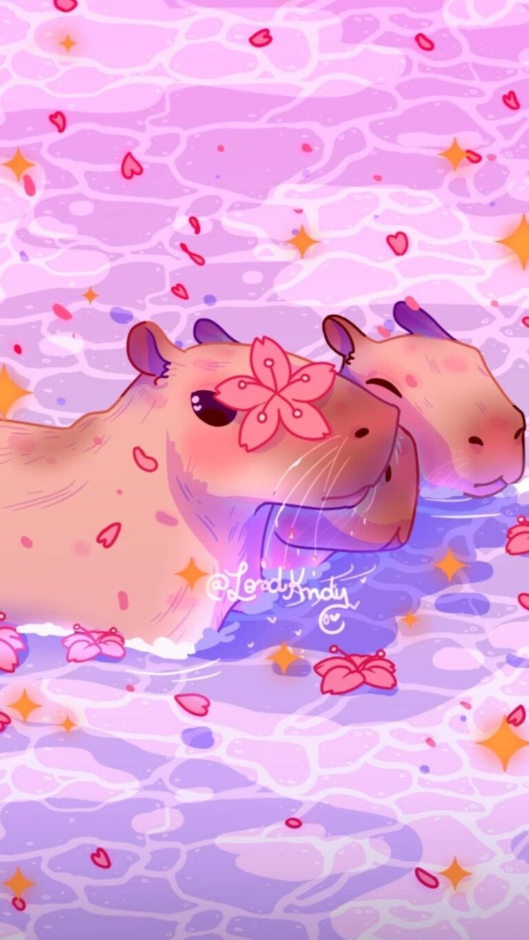 Cute Capybara Wallpaper 4K for Iphone, Ipad, Laptop, PC - Baby Capybara